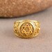 Jewish Star Ring, Star of David Ring, Handmade Jewelry, Gold Jewish ...
