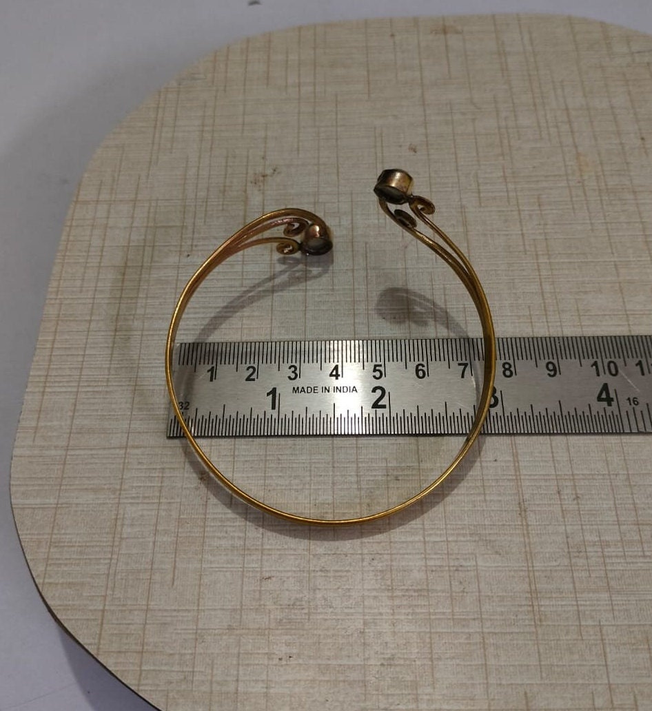 Arm Bracelet, Moonstone Arm Bracelet, Brass Arm Bracelet, Golden Arm ...
