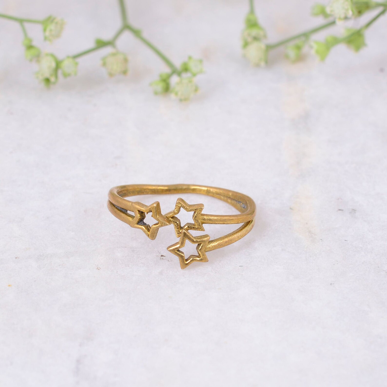 Open Star Ring Star Stacking Ring Minimalist Dainty Delicate | Etsy