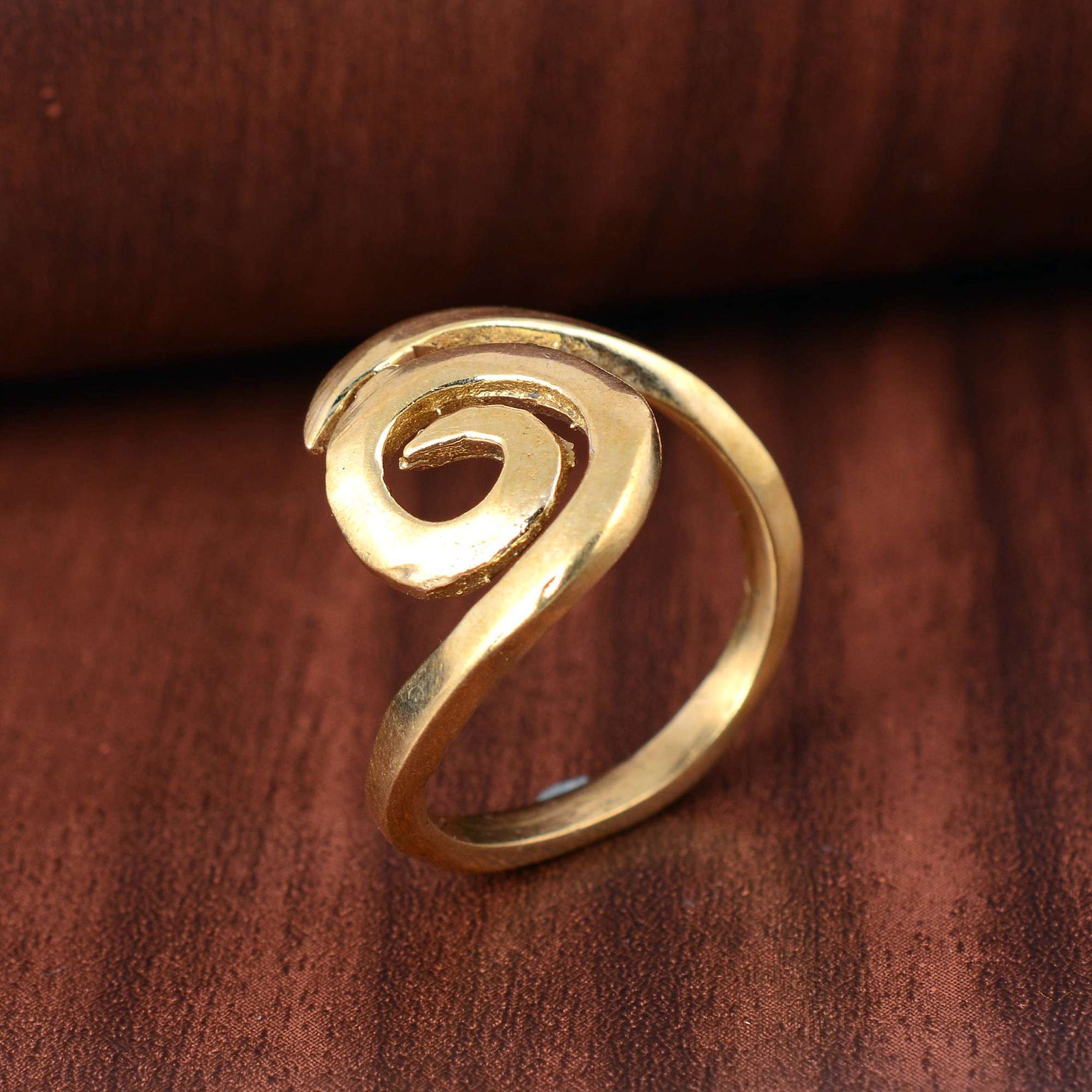 Spiral Ring Hypnotic Ring Spiral Brass Ring Swirl Ring - Etsy
