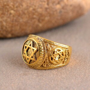 Jewish Star Ring, Star of David Ring, Handmade Jewelry, Gold Jewish ...