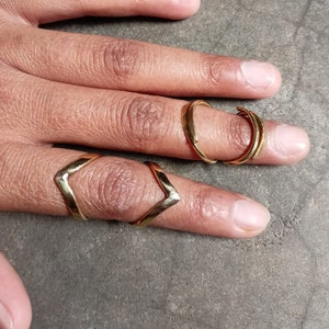 Gold Brass Ring, Arthritis Ring (both Joints), Splint Knuckle Ring ...