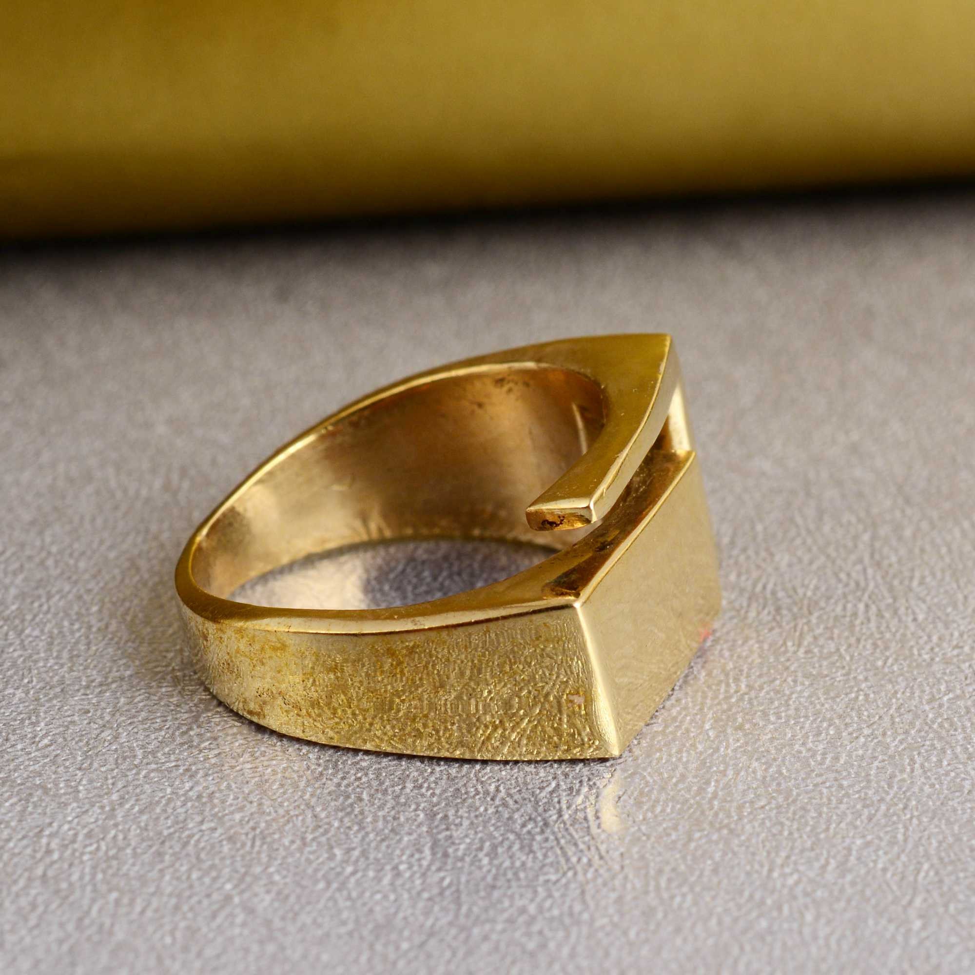 Gold Geometric Minimalist Ring - Etsy