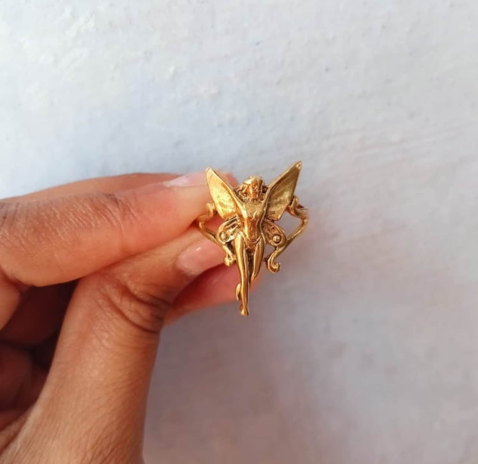 Beautiful Gold Ring With Faerie Fairy Design - Etsy