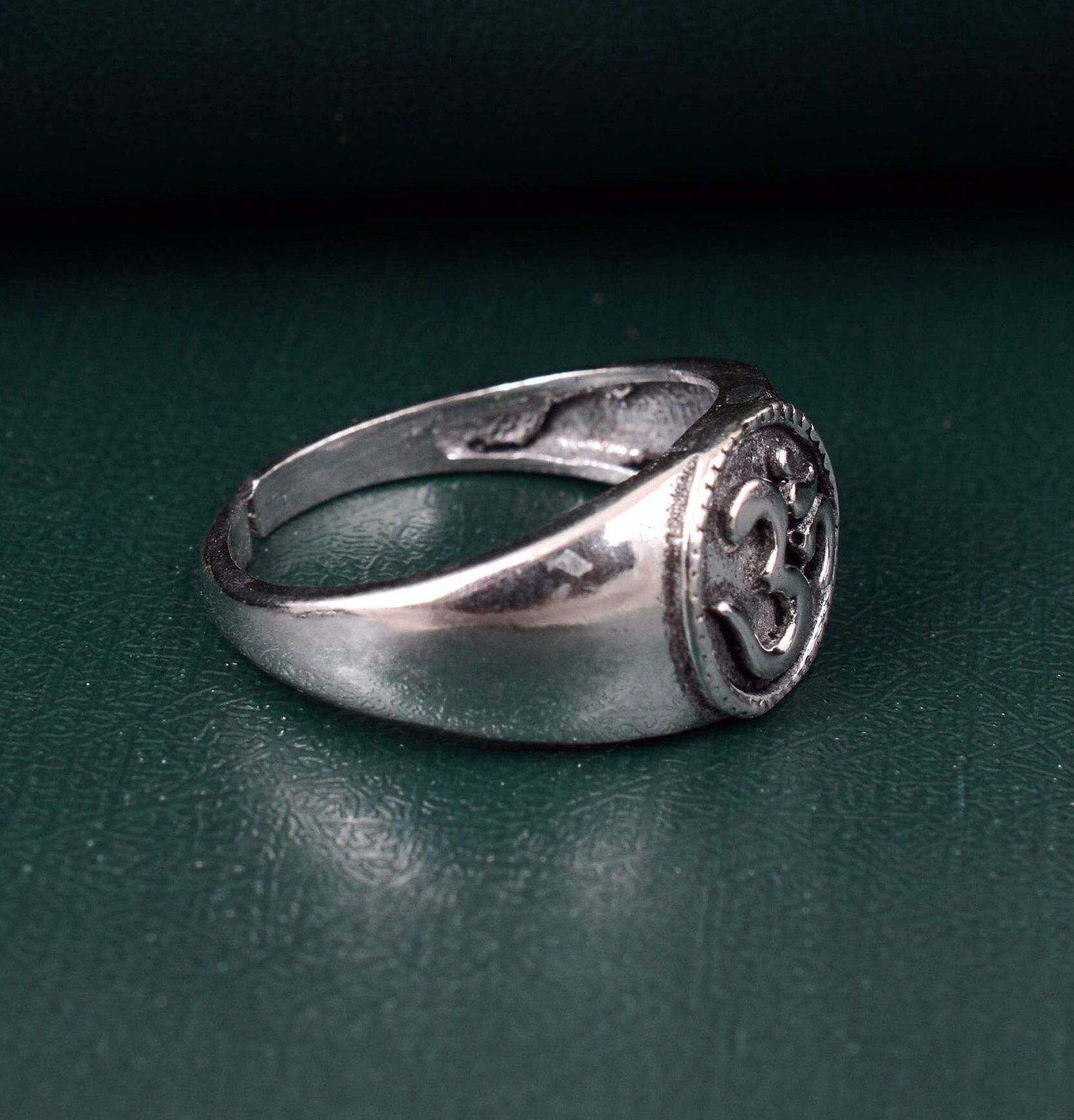 Om Ring Brass Ring Ohm Ring Om Signet Ring Vintage Ring - Etsy