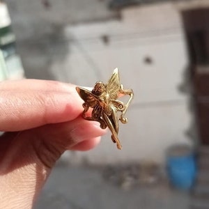 Beautiful Gold Ring With Faerie Fairy Design - Etsy
