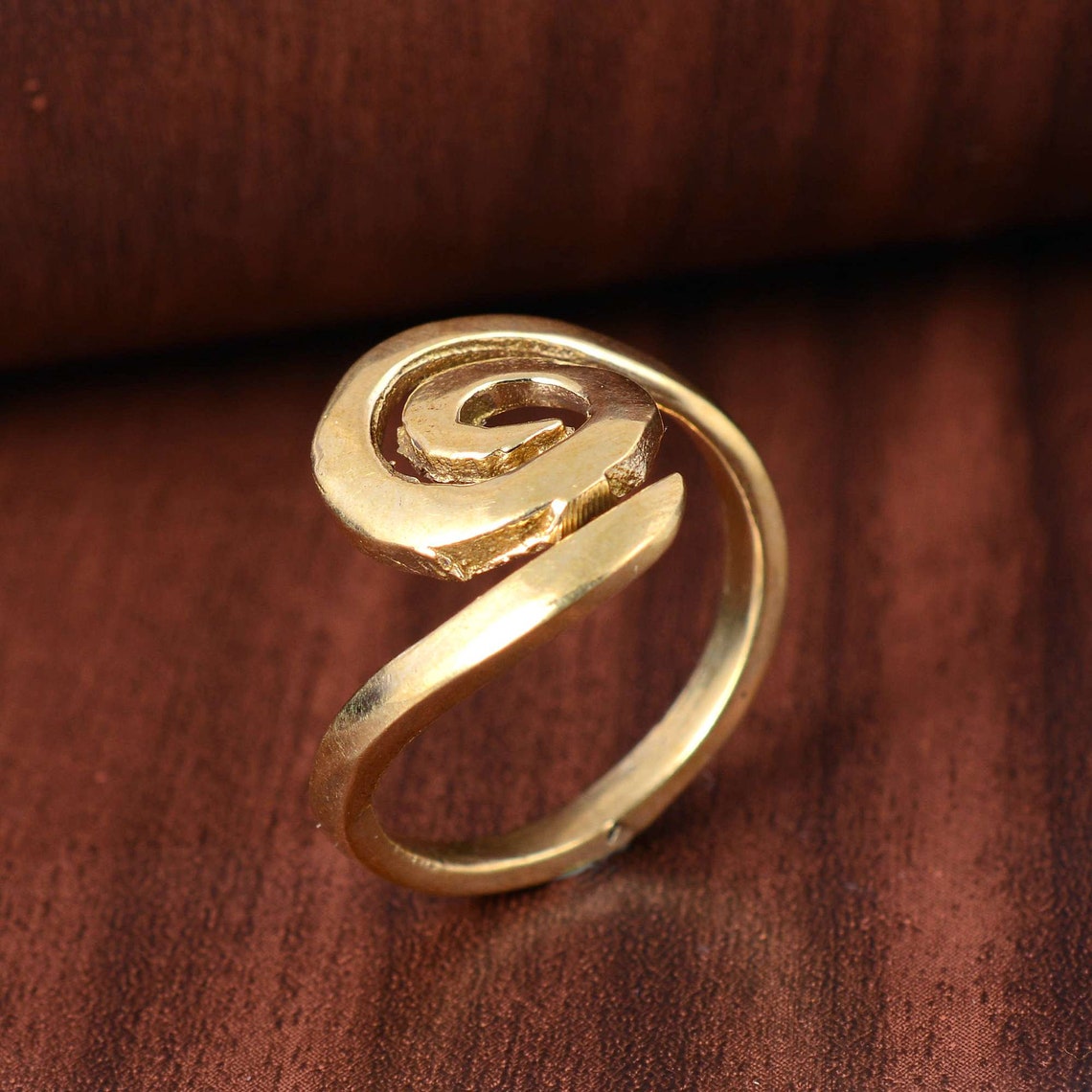 Spiral Ring Hypnotic Ring Spiral Brass Ring Swirl Ring - Etsy Canada