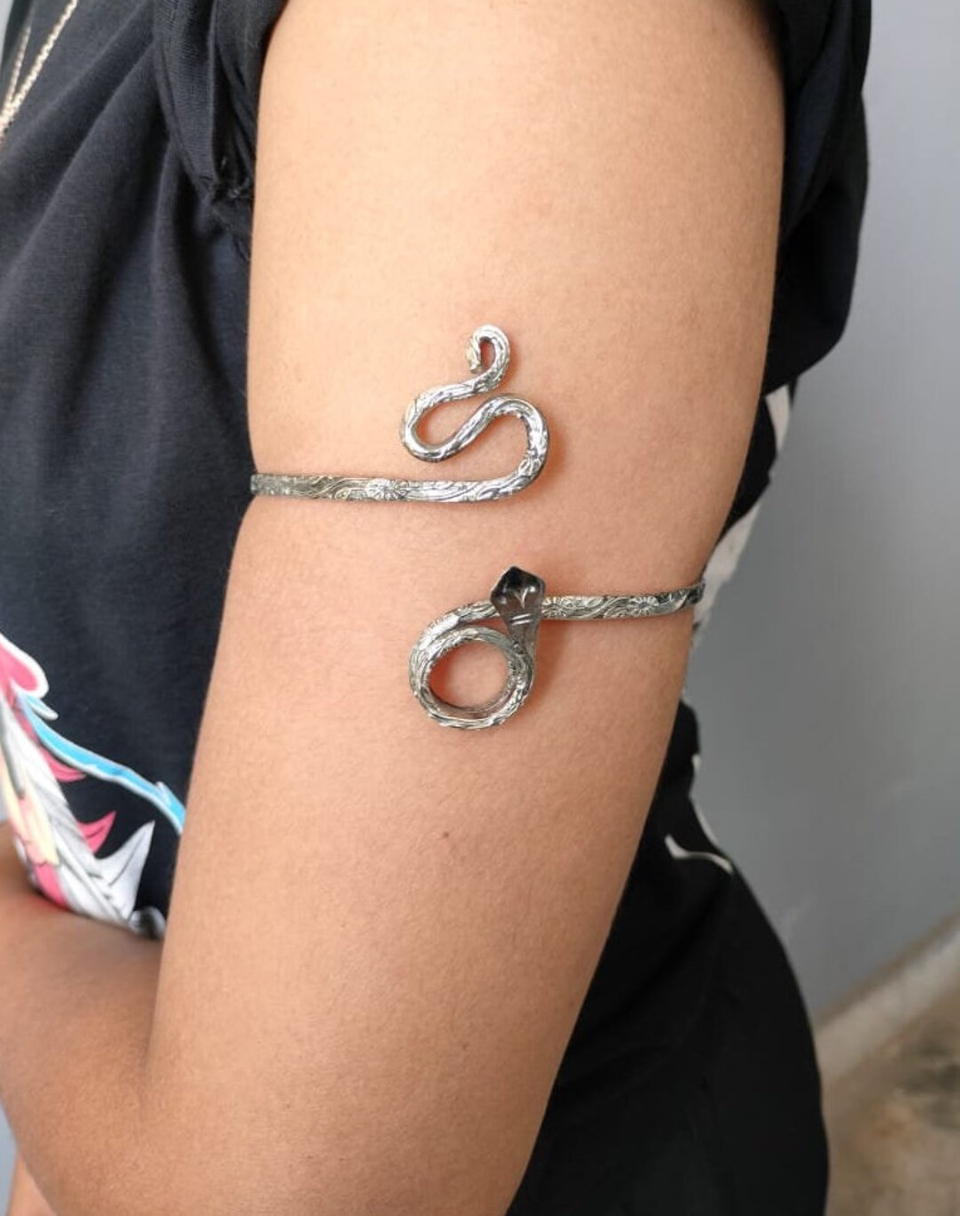 Snake Spiral Upper Arm Cuff Armlet Armband Bangle Bracelet Men Women ...