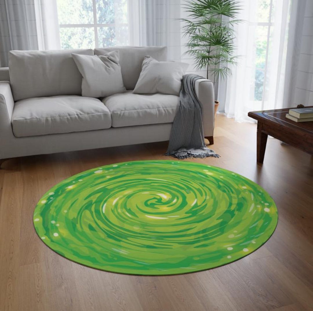 Rick and Morty Portal Round Rug - Etsy