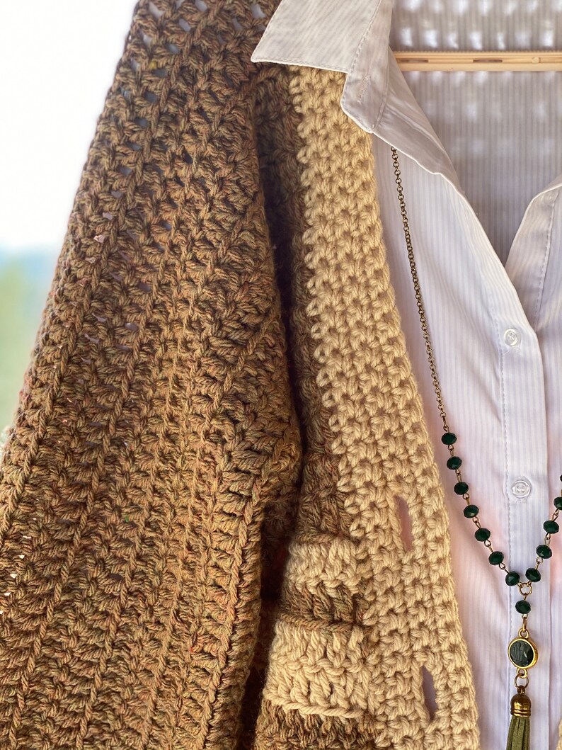One Piece Cardigan Crochet Pattern Easy Cardigan Pattern - Etsy