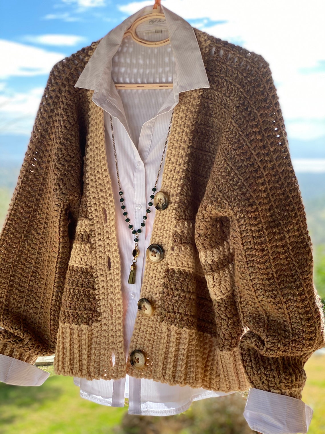One Piece Cardigan Crochet Pattern Easy Cardigan Pattern - Etsy