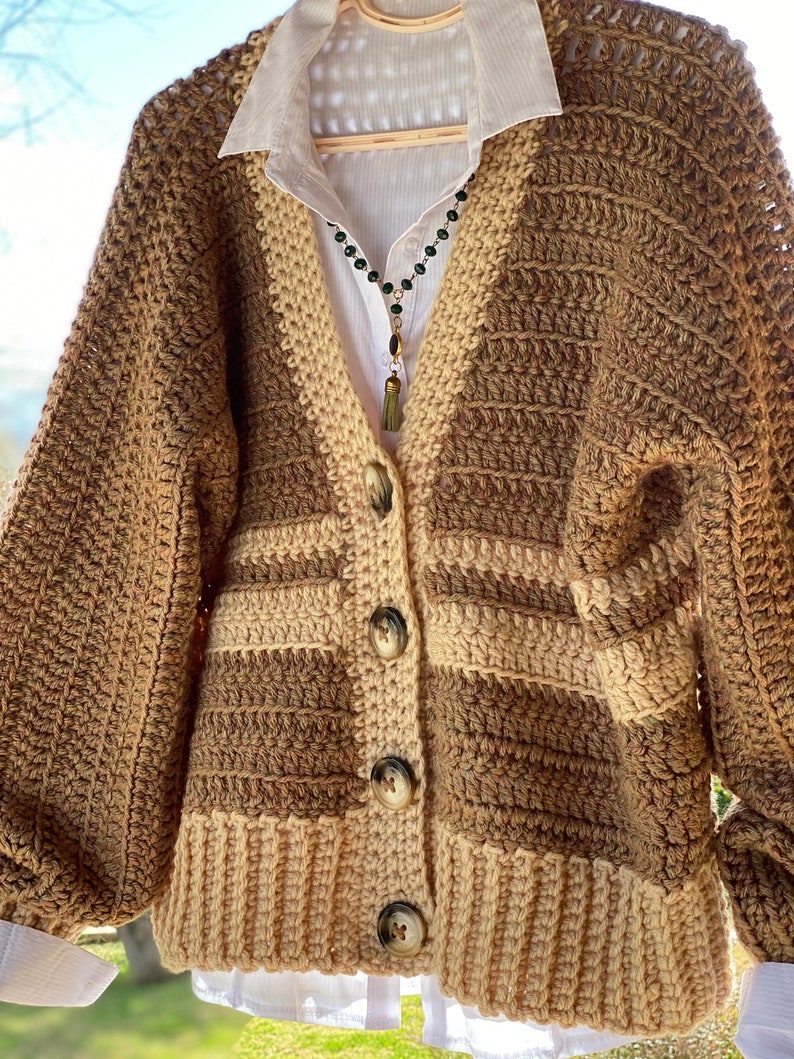 One Piece Cardigan Crochet Pattern Easy Cardigan Pattern Pullover ...
