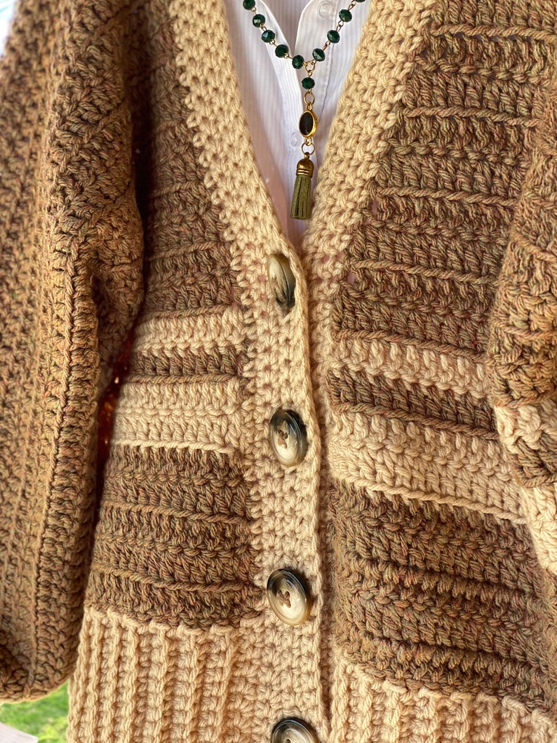 One Piece Cardigan Crochet Pattern Easy Cardigan Pattern Pullover ...