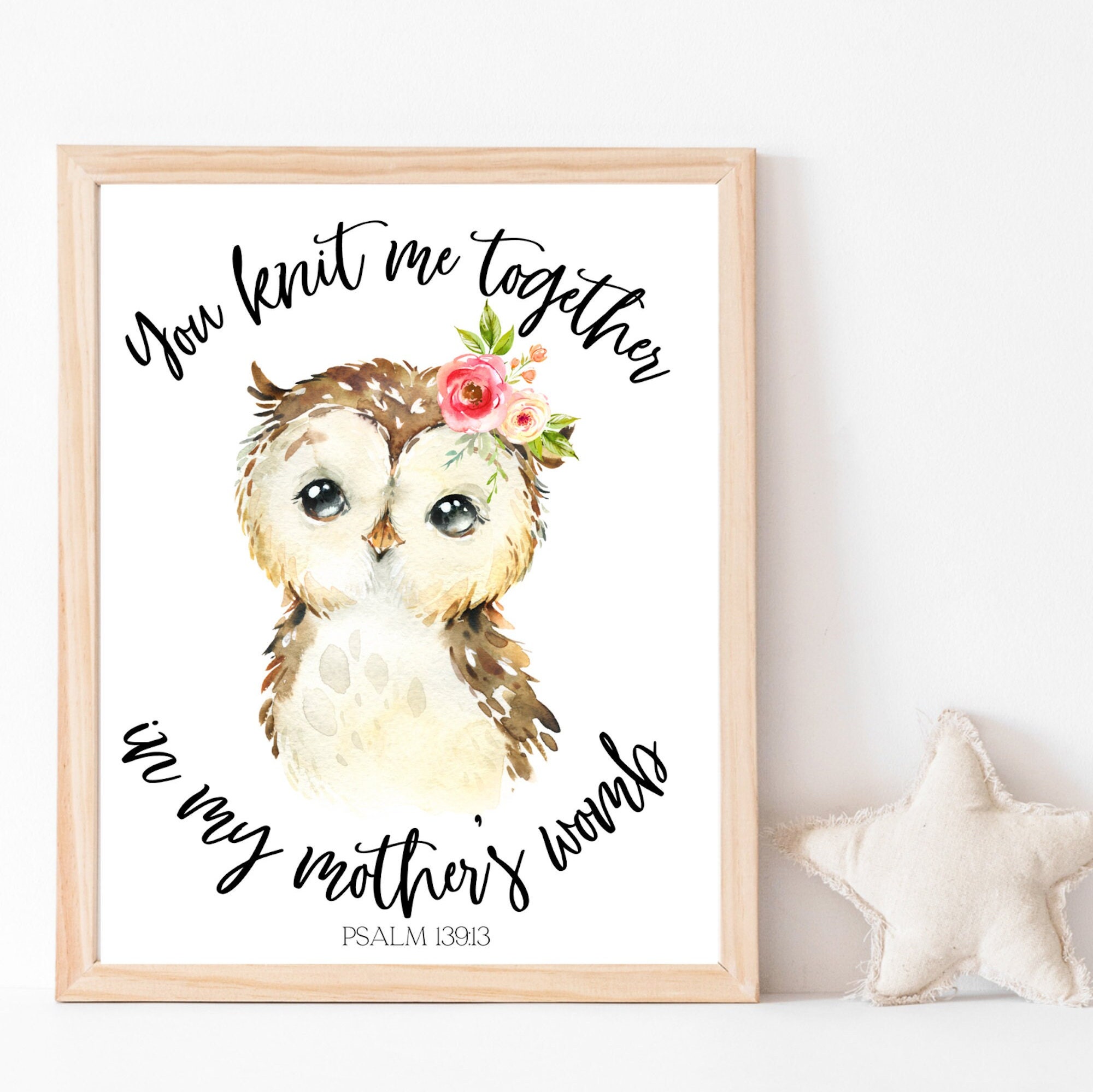 Psalm 139:13 - You Knit Me Together in My Mothers Womb Digital Download ...