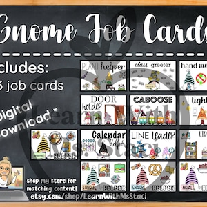 Gnome Job Cards - Etsy