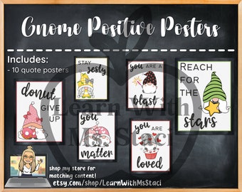 Gnome Name Tags editable in Canva - Etsy