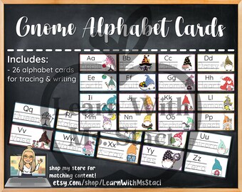 Gnome Name Tags editable in Canva - Etsy