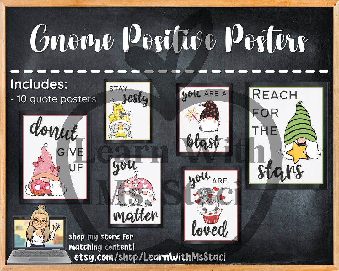 Gnome Positive Posters - Etsy