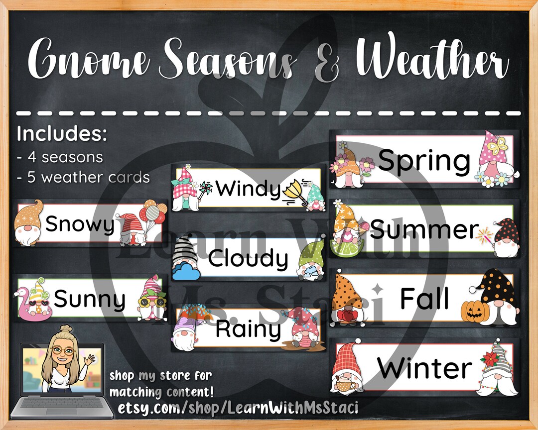 Gnome Seasons & Weather - Etsy
