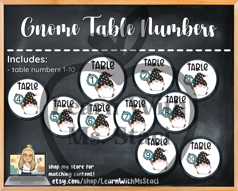 Gnome Table Numbers - Etsy