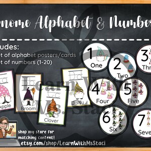 Gnome Alphabet & Numbers - Etsy