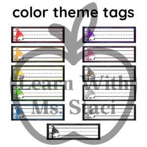 Gnome Name Tags *editable in Canva* - Etsy