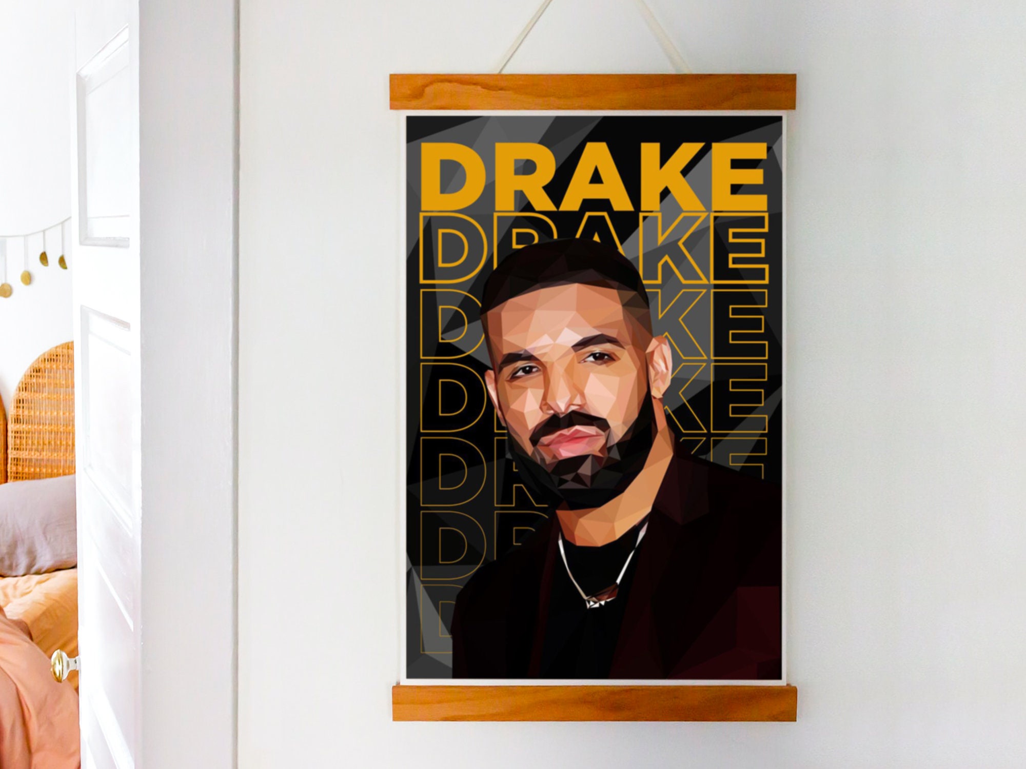 Drake poster Drake art print Drake wall poster Drake wall | Etsy