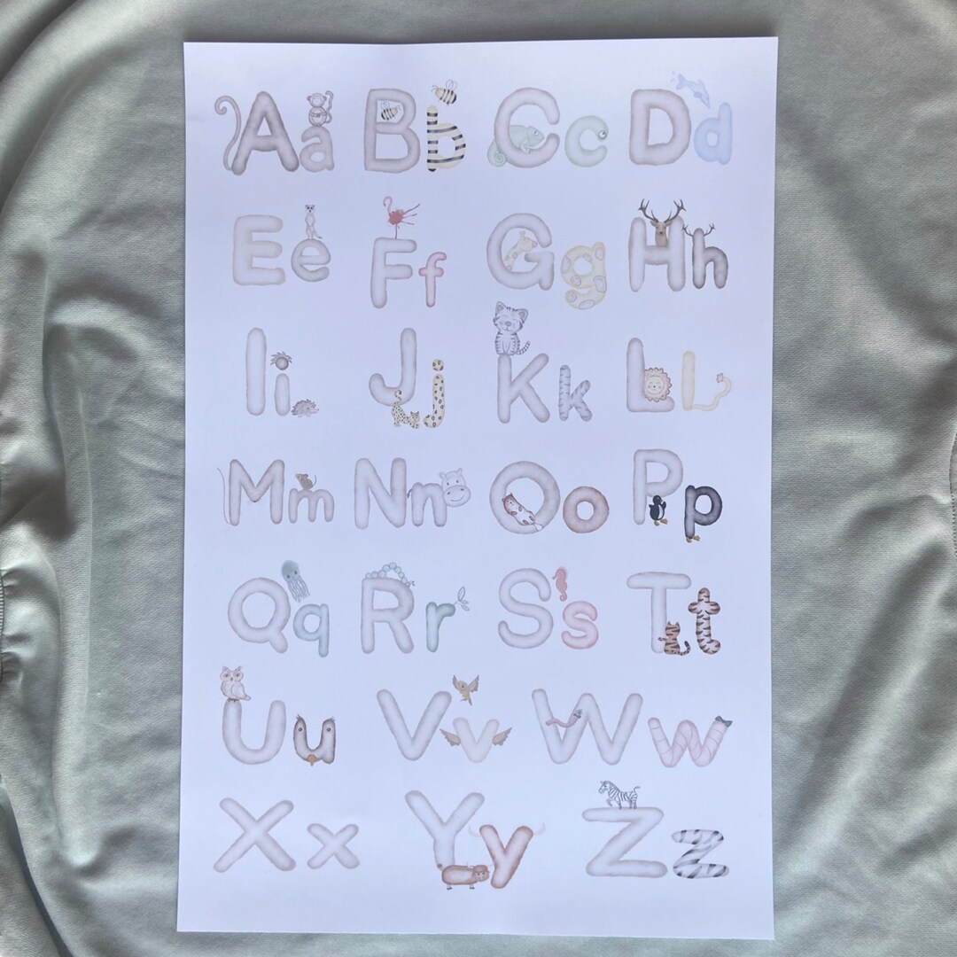 ABC Poster Alphabet Poster ABC Alphabet Initials Initials - Etsy Canada
