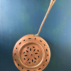 Chauffe-lit vintage en cuivre massif avec belle patine - Etsy France