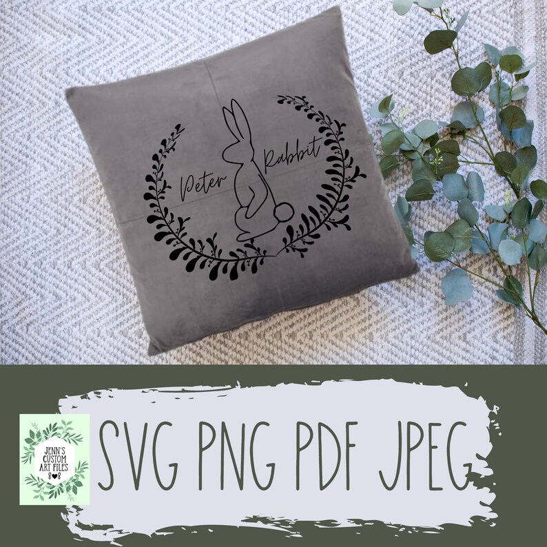 Peter Rabbit SVG PNG PDF Jpeg Peter Rabbit Half Wreath Cute - Etsy
