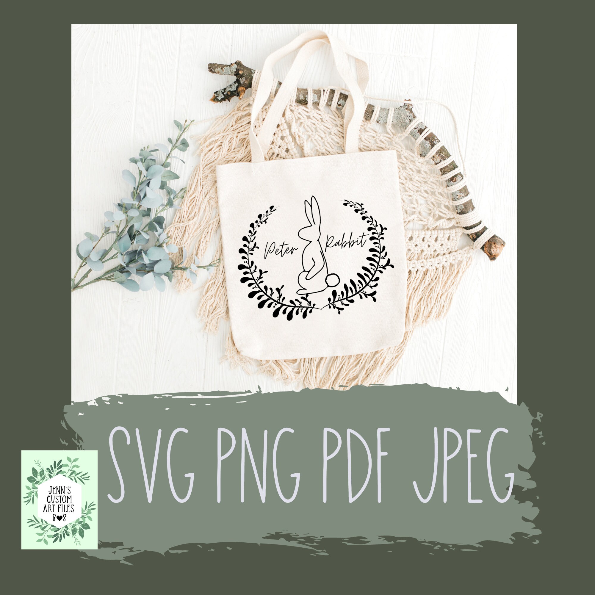 Peter Rabbit SVG PNG PDF Jpeg Peter Rabbit Half Wreath Cute - Etsy