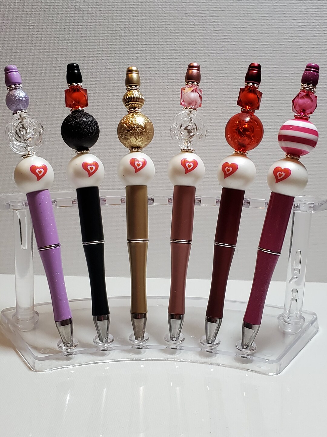 Beaded Heart Pens - Etsy