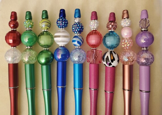 Beautiful and Bright Beaded Pens | Etsy
