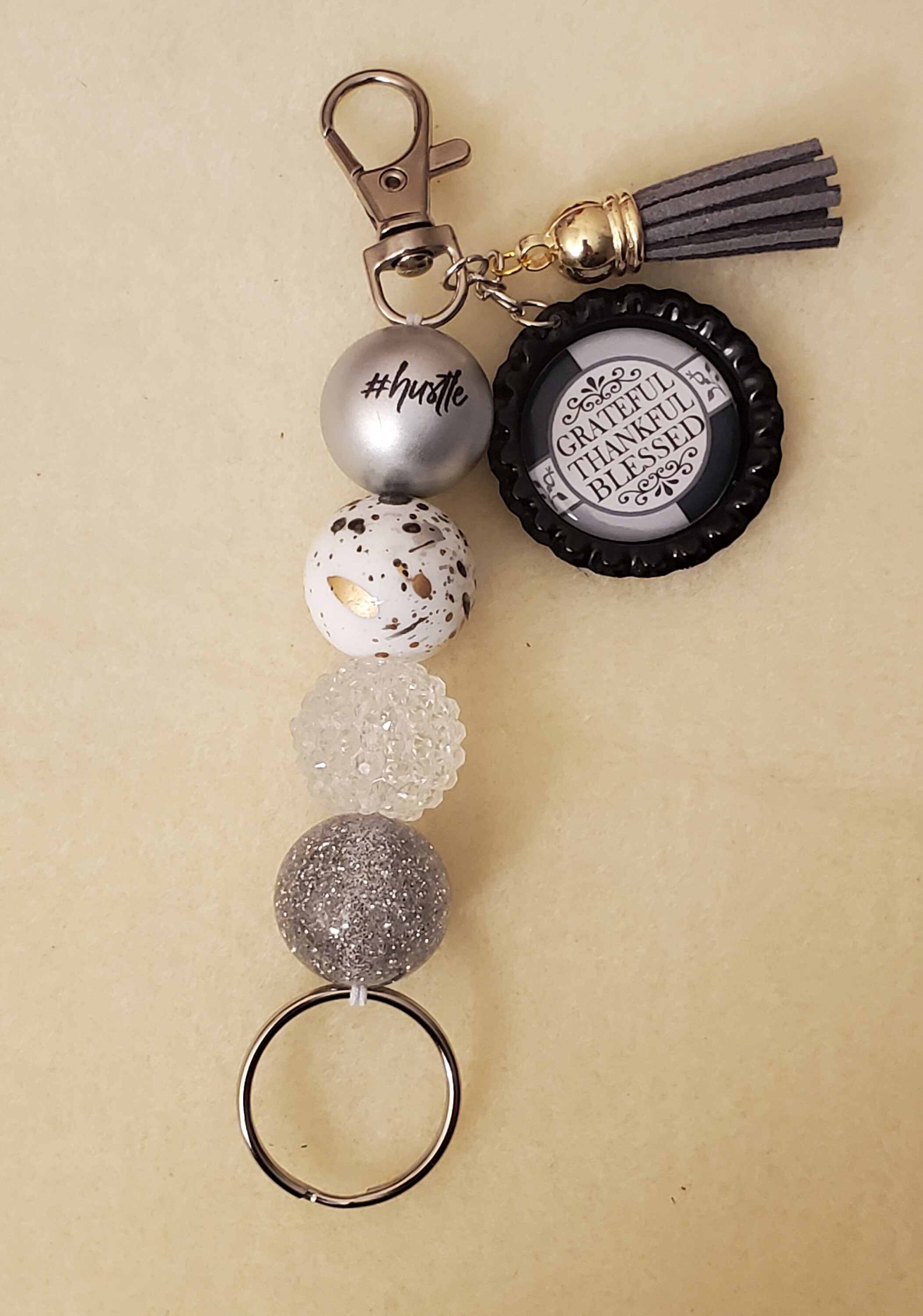 Cute Beaded Keychains With Bottle Cap and Tassel - Etsy