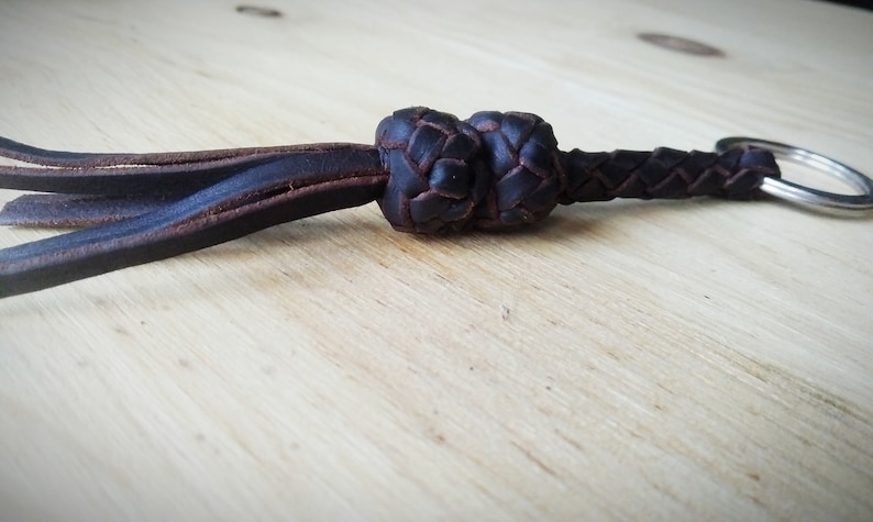 Braided Leather Keychain, Real Leather Key Chain, Genuine Leather ...