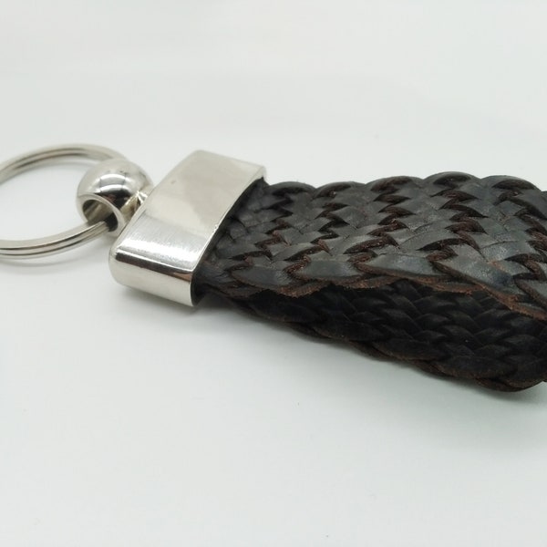 Leather Keychain - Etsy