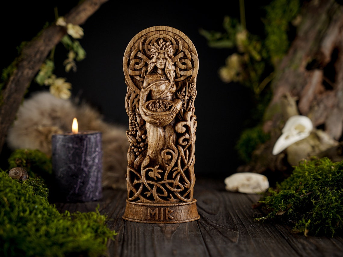 Eir Goddess Statue, Viking God Figure, Carved Eir Statue, Viking ...