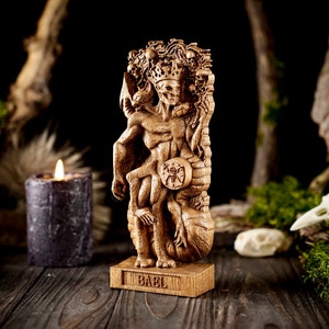 Bael Goetia Demon, Goetia Demon Statue, Wooden Goetia Statue ...