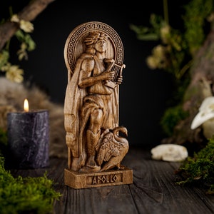 Wooden Apollo Statue, Wooden Greek God Statue, Greek Gods Pantheon ...