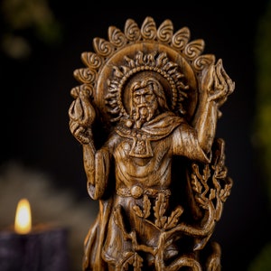 Belenus Wooden Statue, Celtic Mythology , Celtic Statue, Belenus God ...