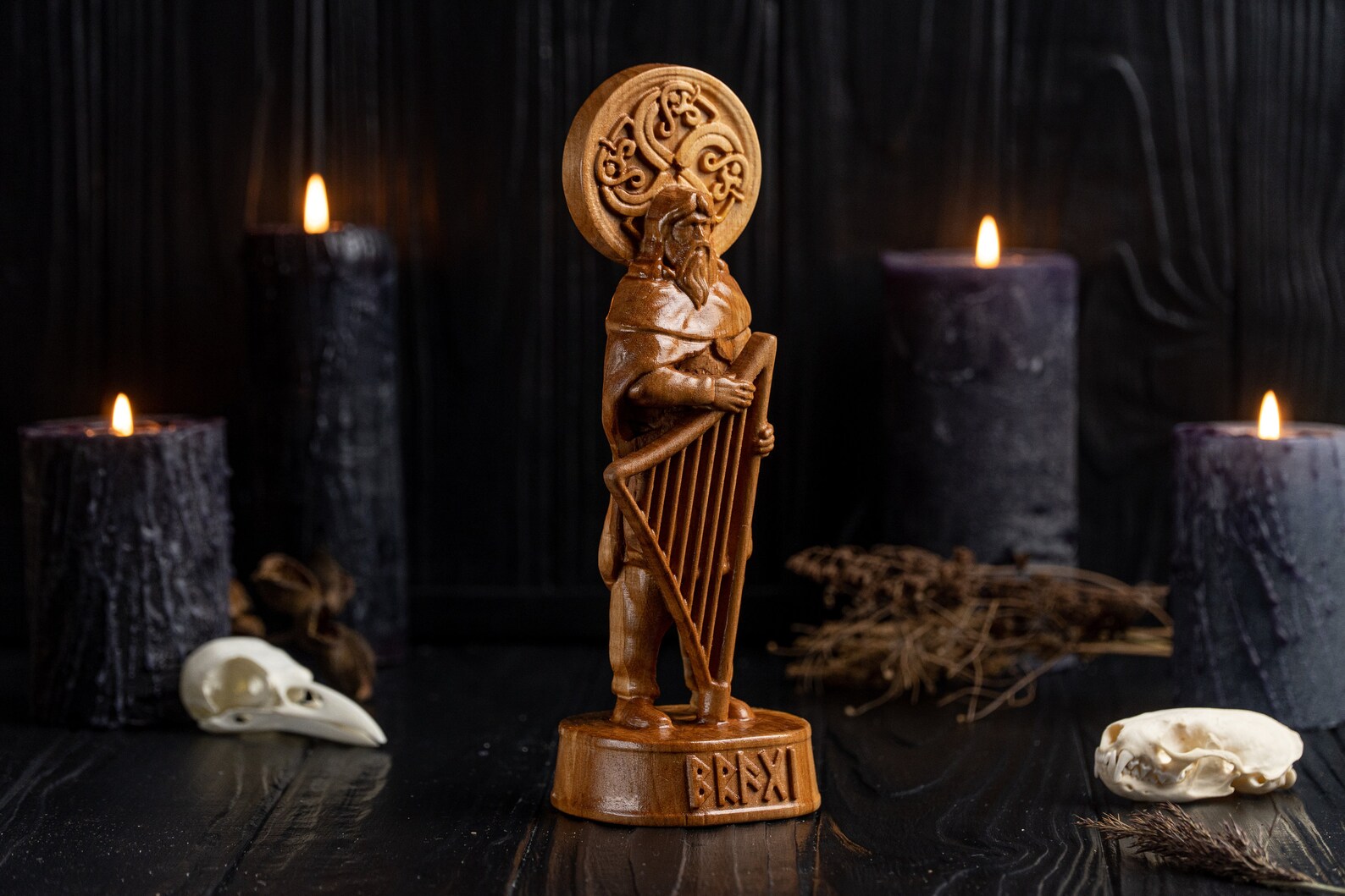 BRAGI norse figurine viking statue pagans norse paganism | Etsy
