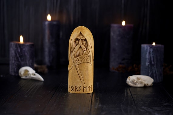 FORSETI Norse God Statue Forseti Wooden Statue Custom Norse - Etsy