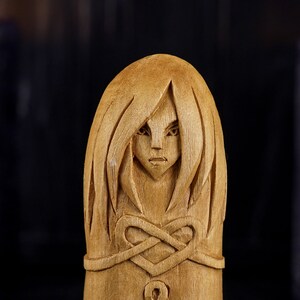 SJÖFN Goddess Statue, Sjofn Wooden Statue, Norse Goddess Statue, Viking ...