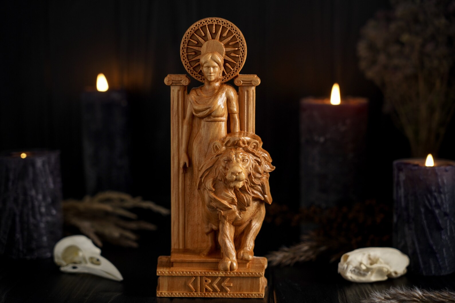 CIRCE Greek Goddess Greek Pantheon Statues Wooden Circe - Etsy