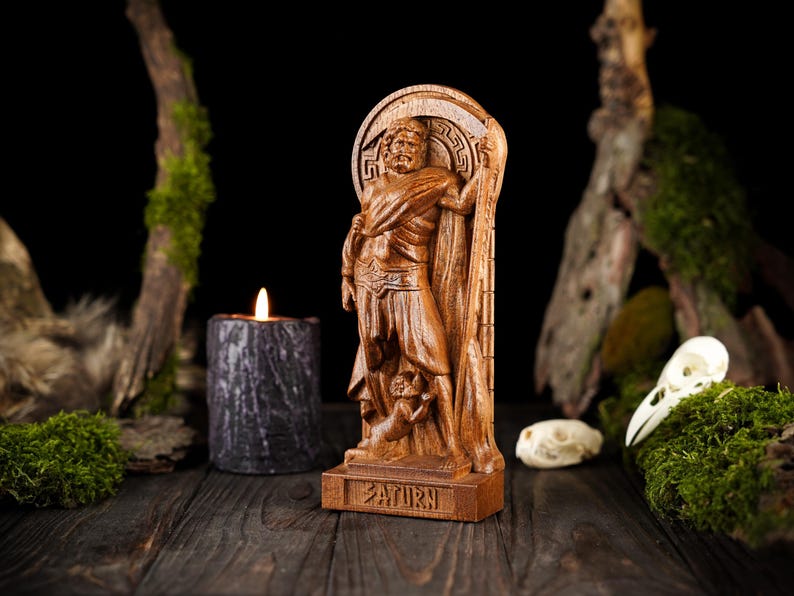 Saturn Roman Statue, Saturn Roman Wooden God, Roman Gods Pantheon ...