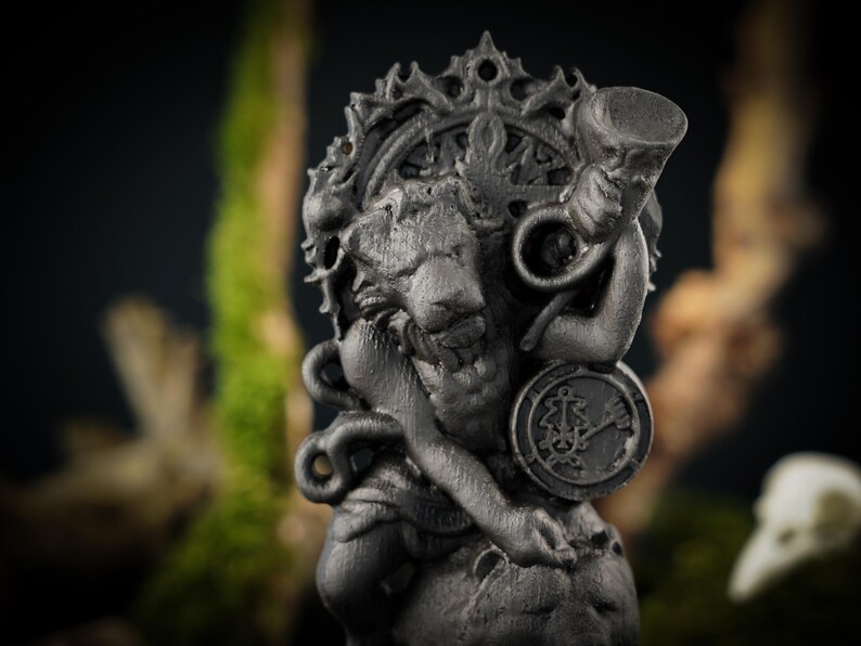 Black Purson Demon Statue, Goetia King Figure, Purson Goetia, Demon ...