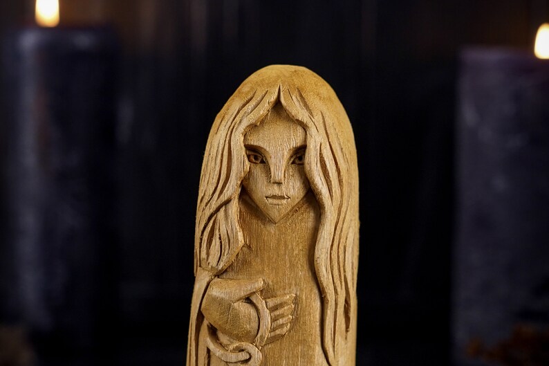 LOFN Norse Goddess Lofn Wooden Statue Custom Norse Goddess - Etsy