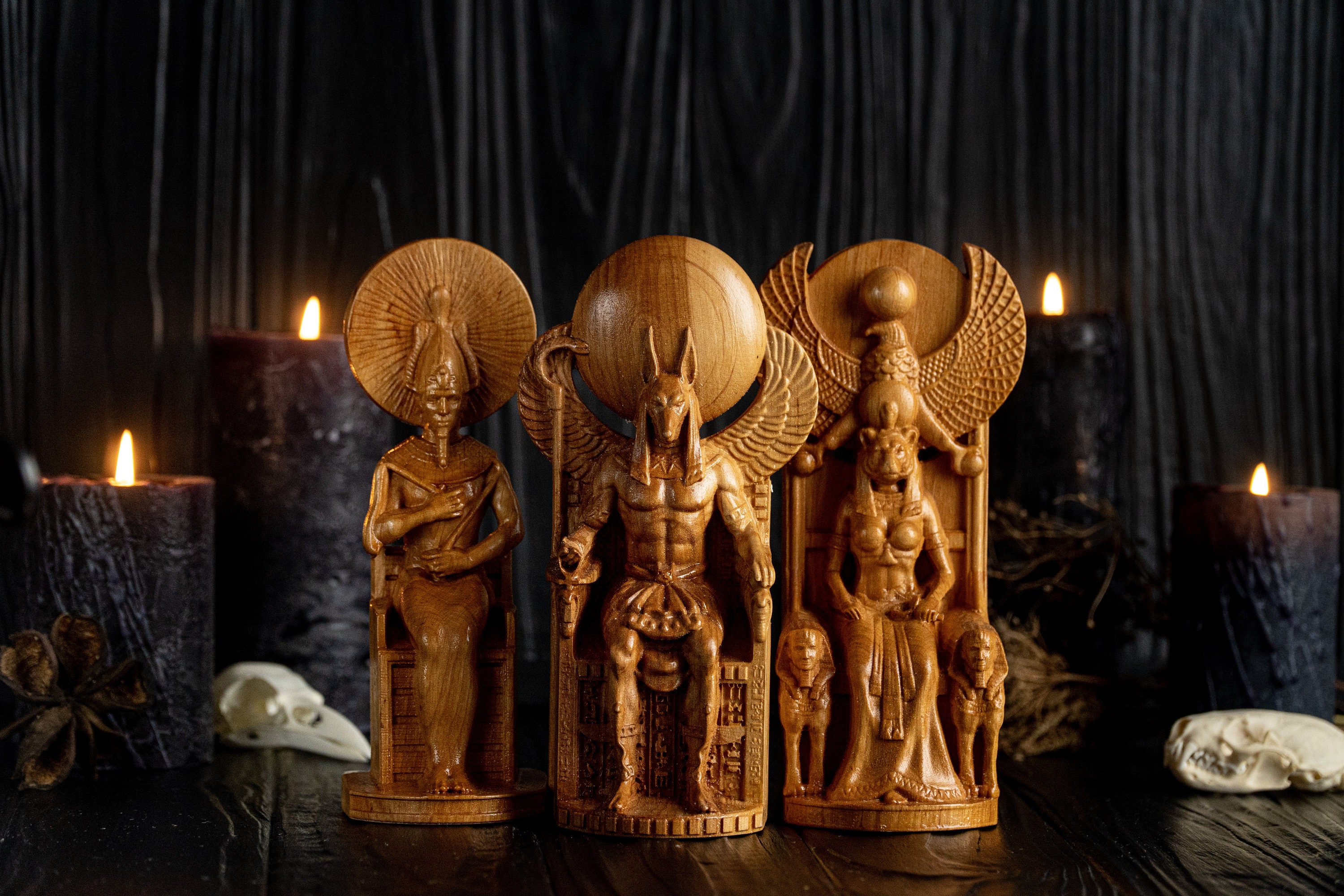 CUSTOM EGYPTIAN GOD Statue, Custom Made Figurine, Norse Gods Statues ...