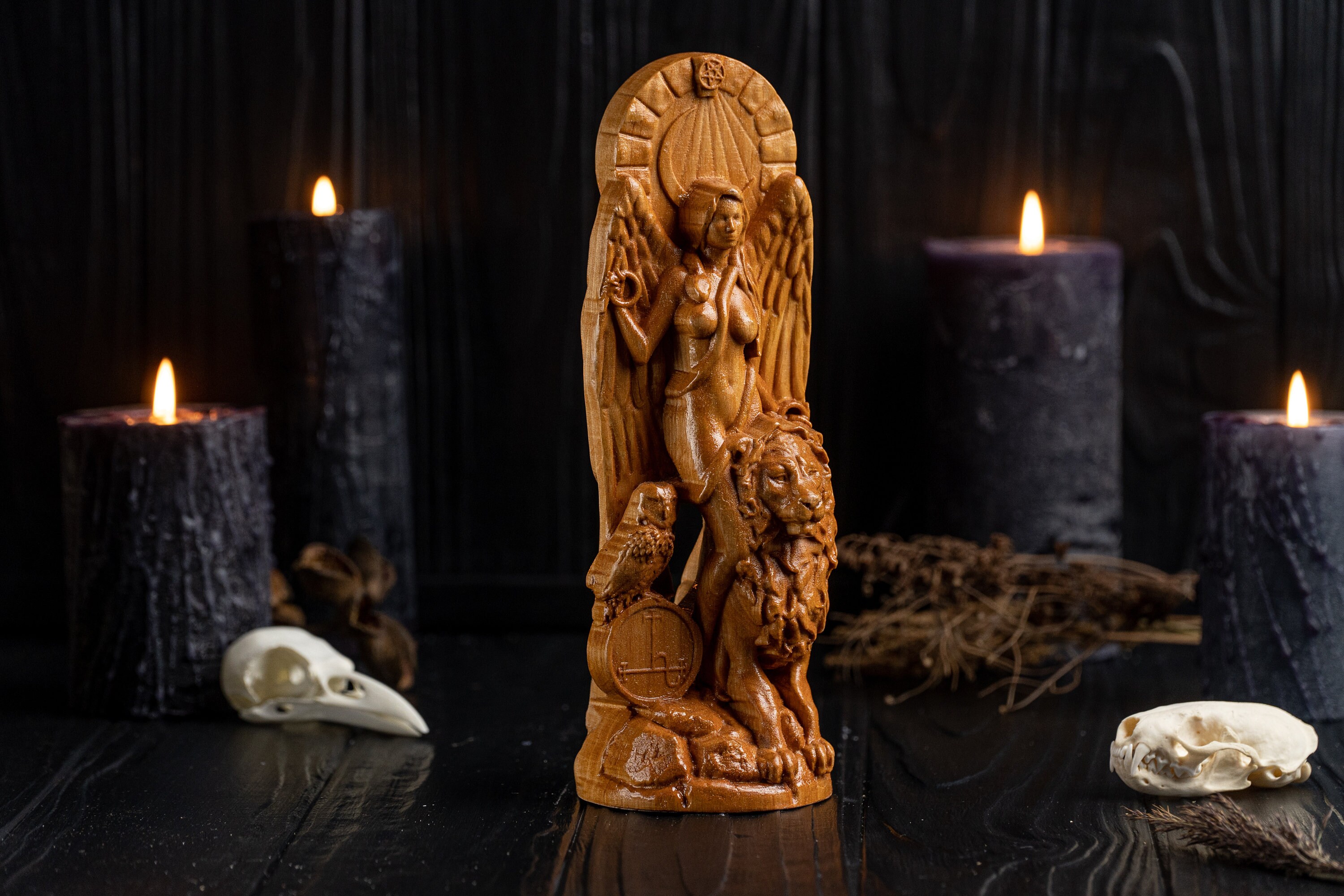 LILITH Wiccan Figurine Astaroth Statue Innana Statue Wicca - Etsy