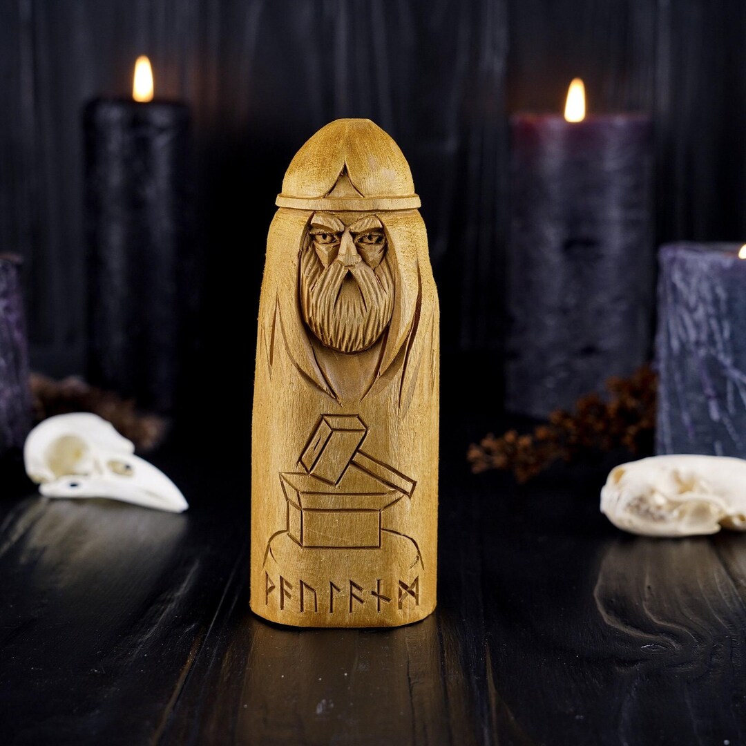 Wayland the Smith Statue, Wayland Wooden God Statue, Custom Norse God ...